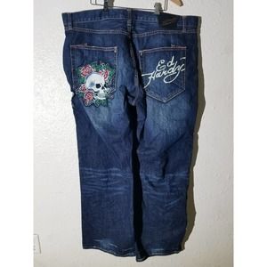 Ed Hardy | Jeans | Nwt Rare Ed Hardy Christian Audiger Skull Geisha ...